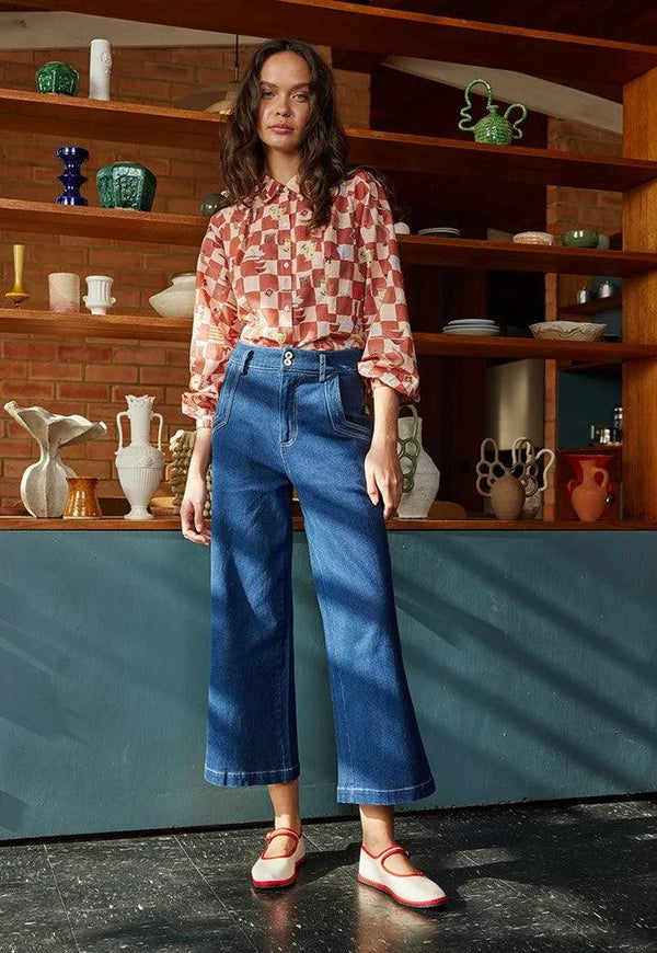 Nancybird Aurora Pant in Denim – the tartan fox