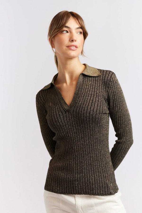 Alessandra Luna Top in Black Lurex – the tartan fox